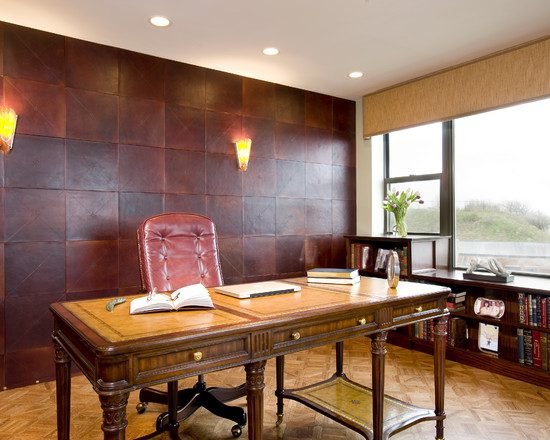 Refinement and Elegance - Leather Floors and Walls | How To Build A House
