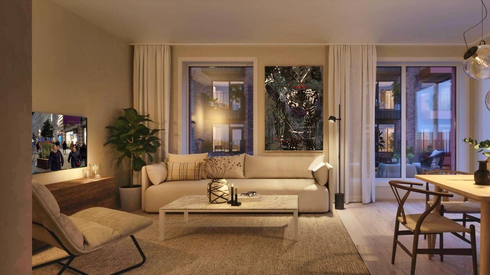 Cool Home Interiors in Taupe Color, Decorating with Colors