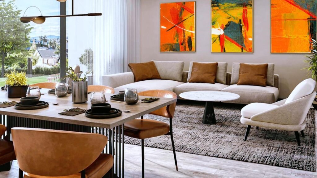 Living, Dining Rooms Together - Open Space Concept Ideas