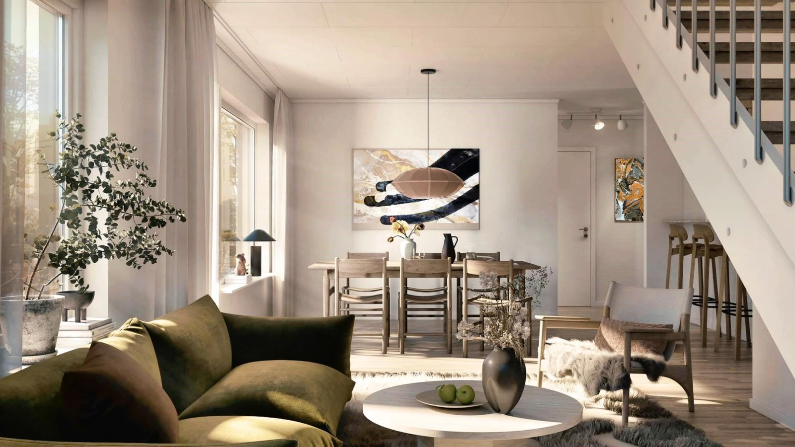 Small Family Homes with Simple, Affordable Interiors