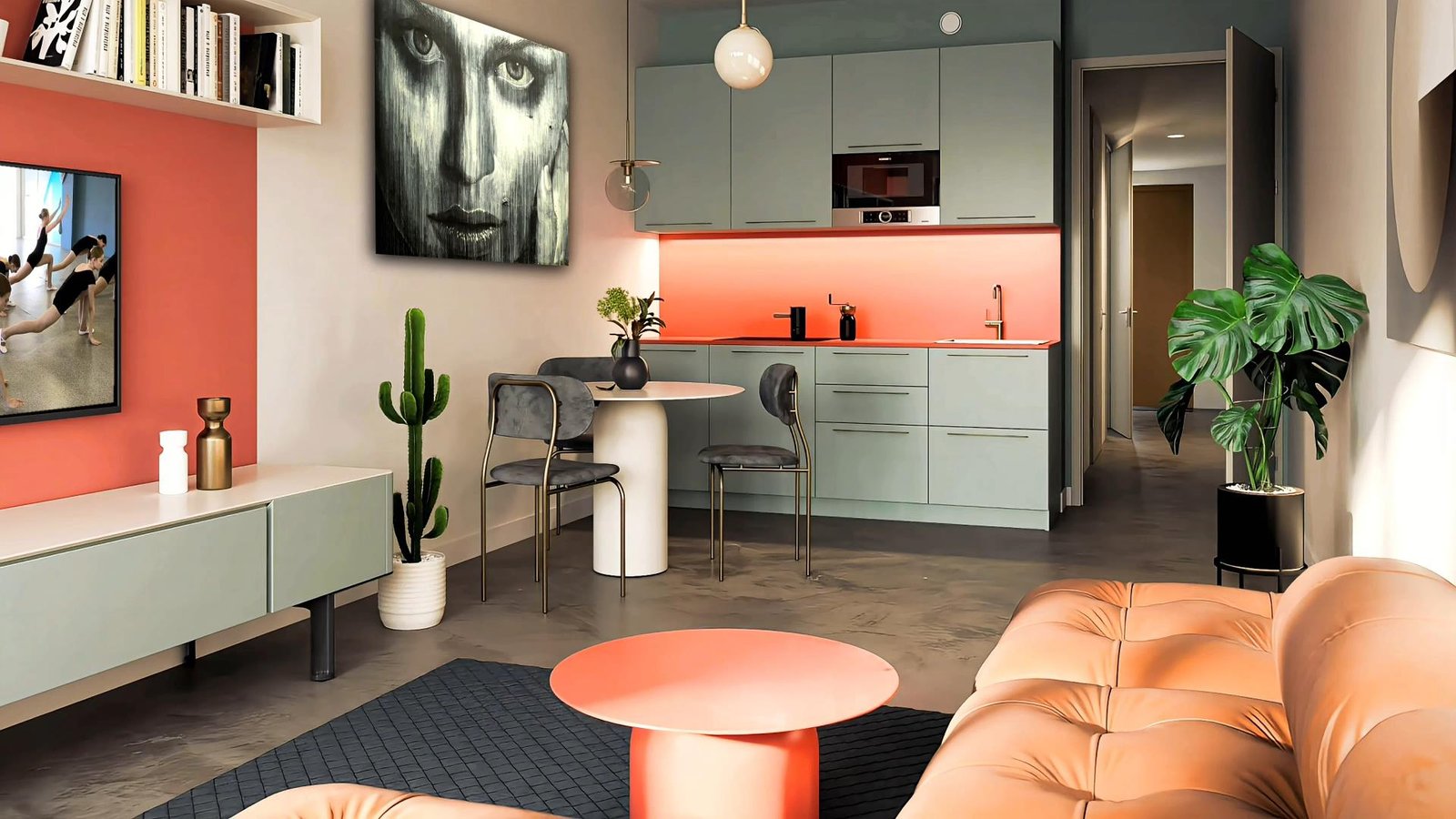 Cute Small Apartments, Creative Design Ideas, #25