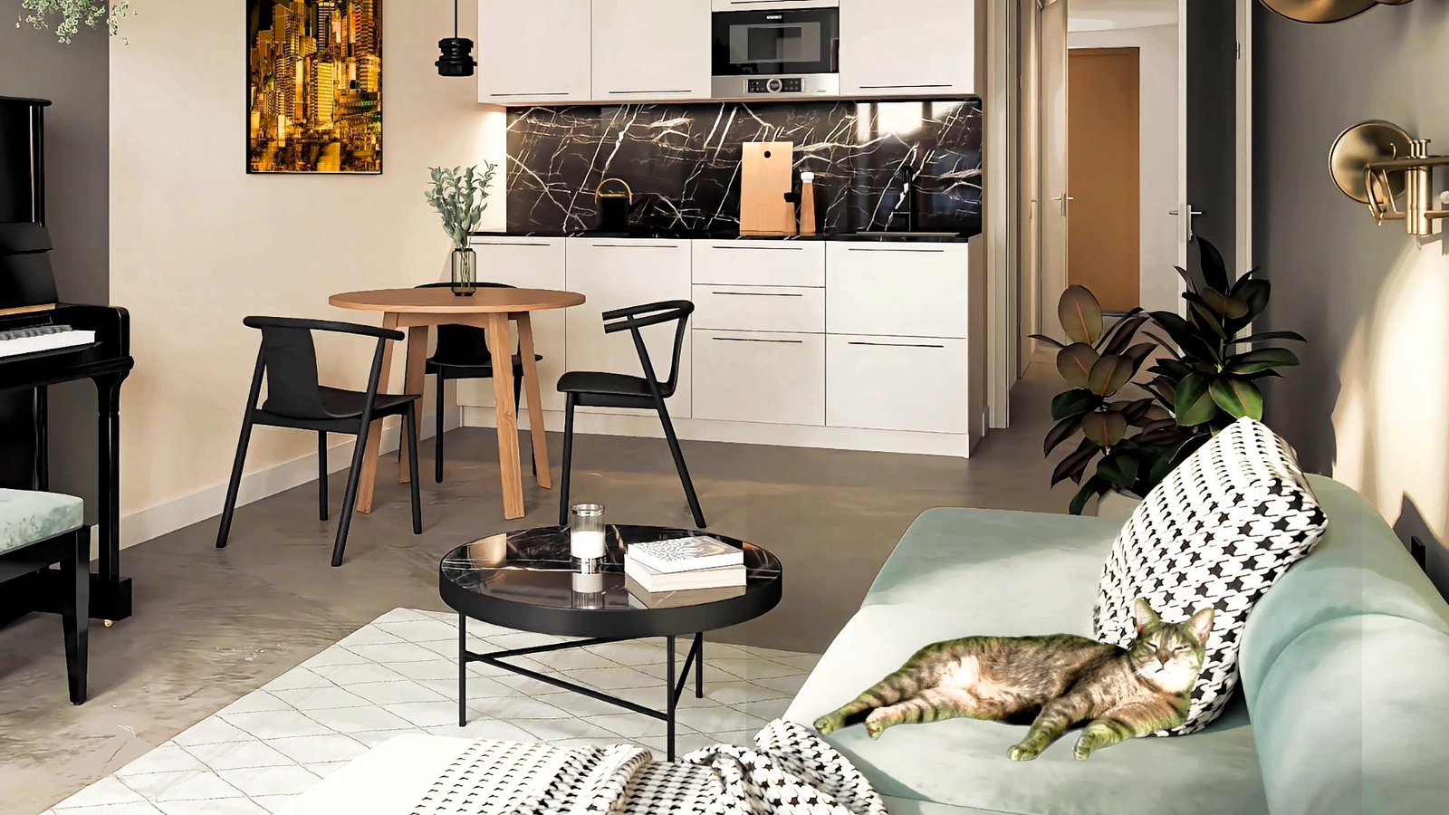 Cute Small Apartments, Creative Design Ideas, #25